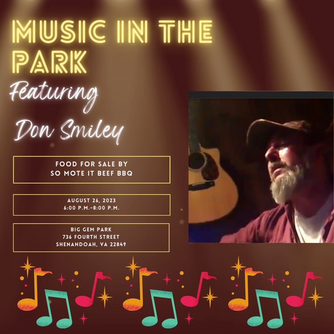 Free Music in the Park - Don Smiley | Luray-Page Chamber of Commerce