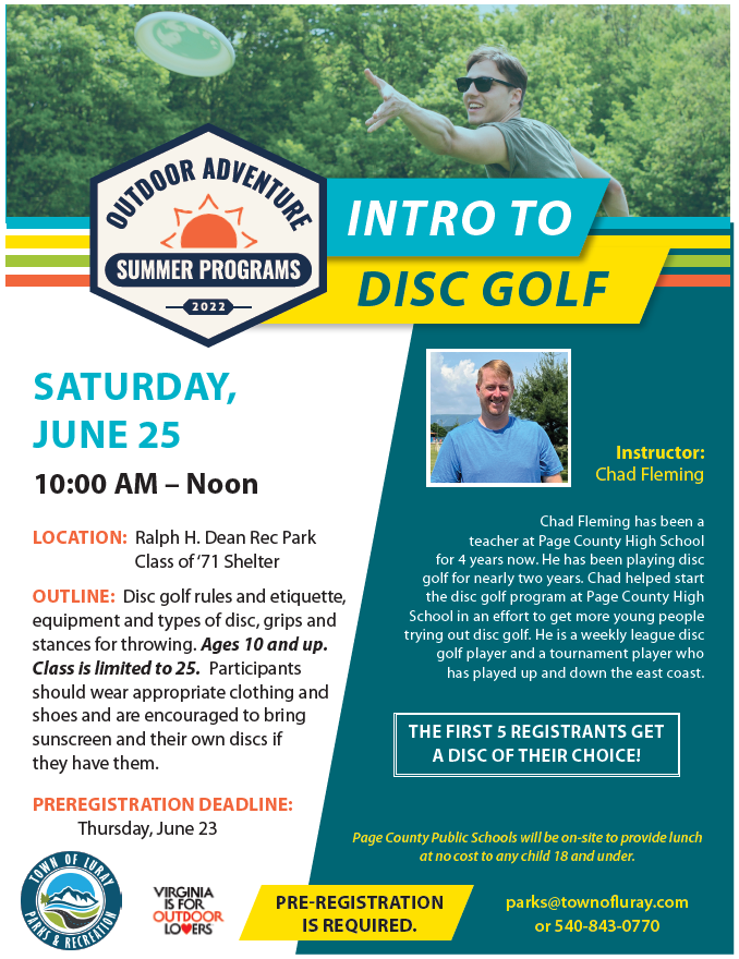 Intro to Disc Golf | Luray-Page Chamber of Commerce