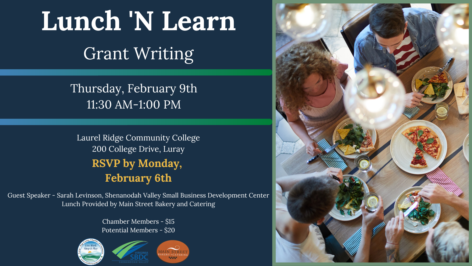 Lunch 'N Learn - Grant Writing | Luray-Page Chamber of Commerce