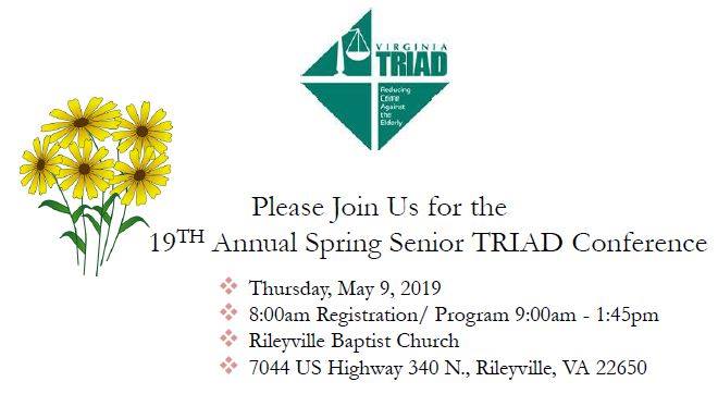 19th Annual Spring Senior TRIAD Conference | Luray-Page Chamber of Commerce