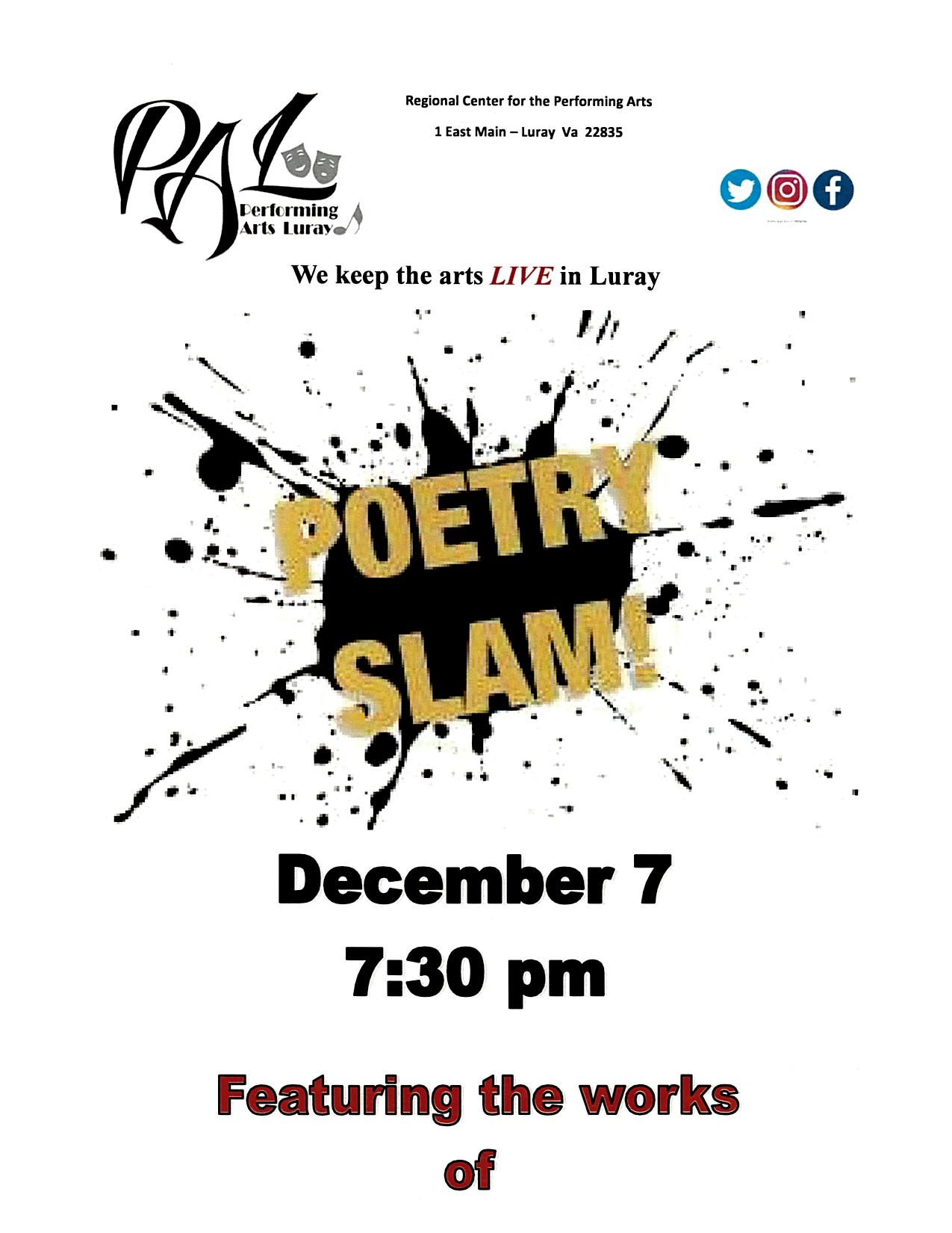 Poetry Slam Luray Page Chamber Of Commerce Poetry Slam Luray Page Chamber Of Commerce